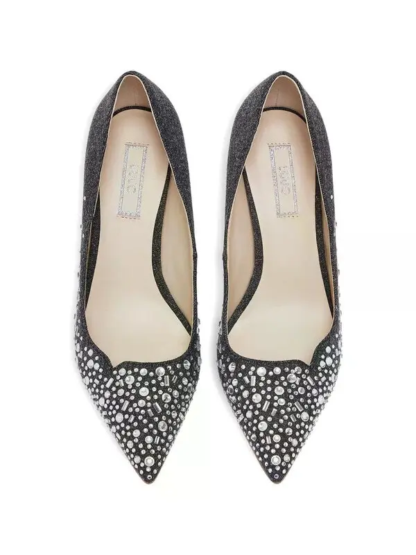 Liu Jo Denim Rhinestone-embellished Pumps
