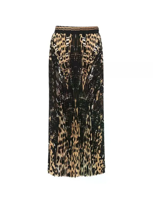 PIERRE-LOUIS MASCIA Pleated Animal-print Maxi Skirt