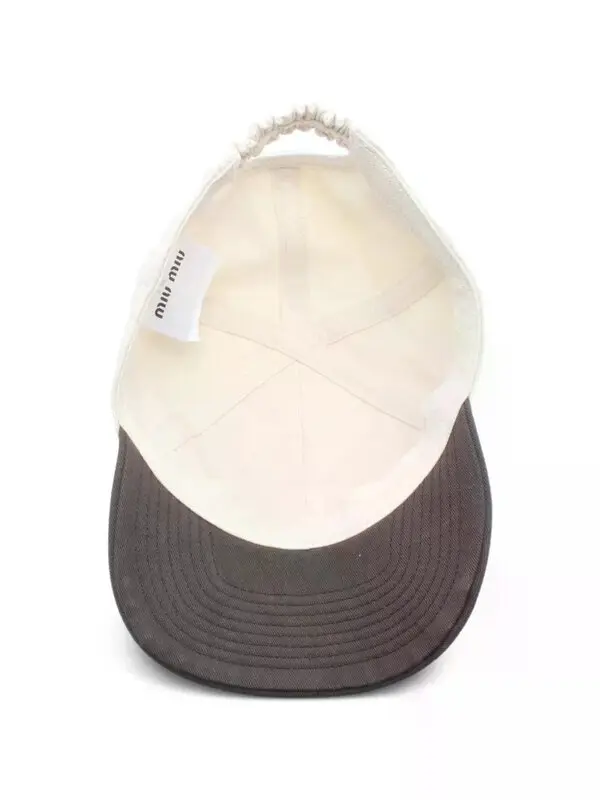Miu Miu Logo Embroidered Cotton Baseball Cap