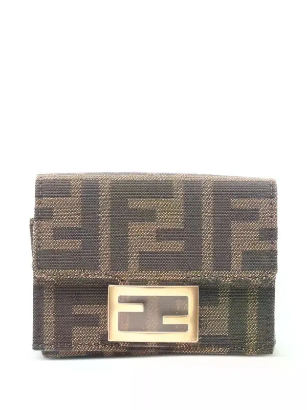 Fendi Zucca Trifold Wallet - Brown