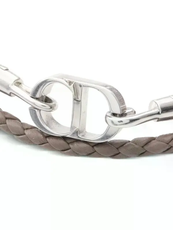 Dior Cd Icon Braided Bracelet - Silver