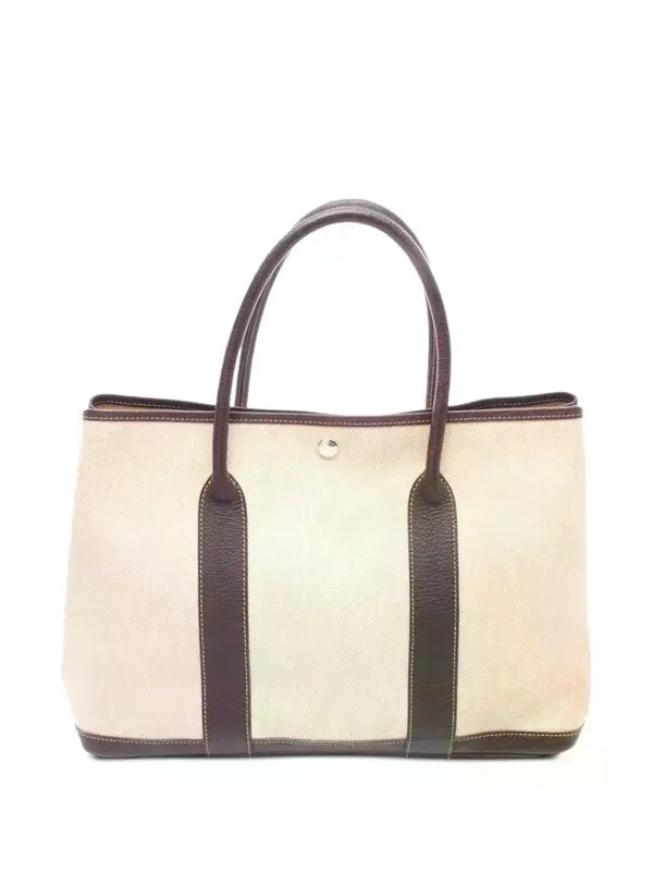 Hermès Toile H Garden Party Shoulder Bag - Neutrals
