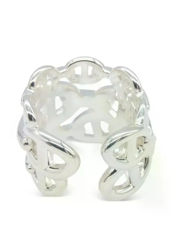 Hermès 2010s Gm Chaîne D'ancre Enchênée Ring - Silver
