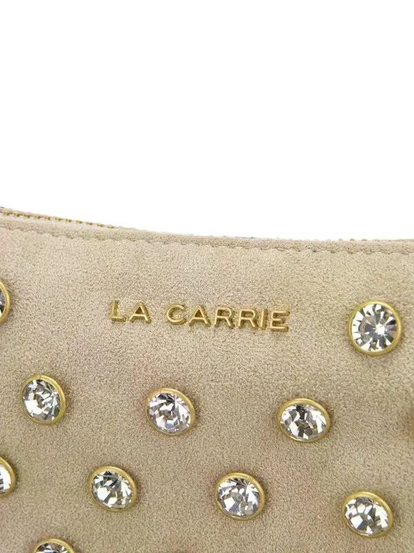 LA CARRIE Night Edition Crystal Embellished Fringed Shoulder Bag