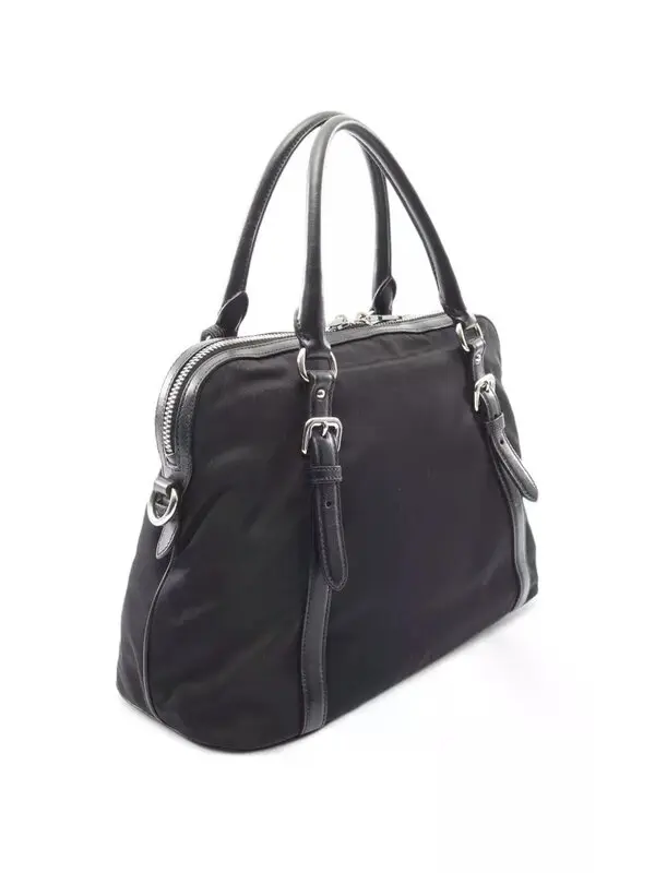 Prada Tessuto Leather-trim Tote Bag
