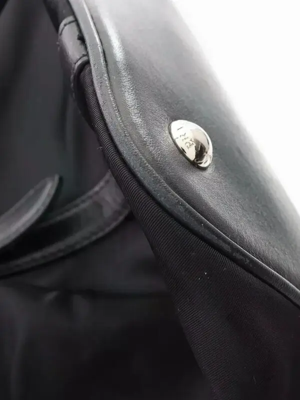 Prada Tessuto Leather-trim Tote Bag