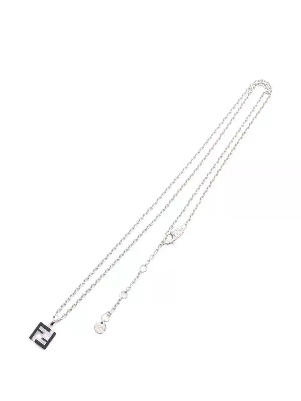 Fendi Ff Pendant Necklace - Silver