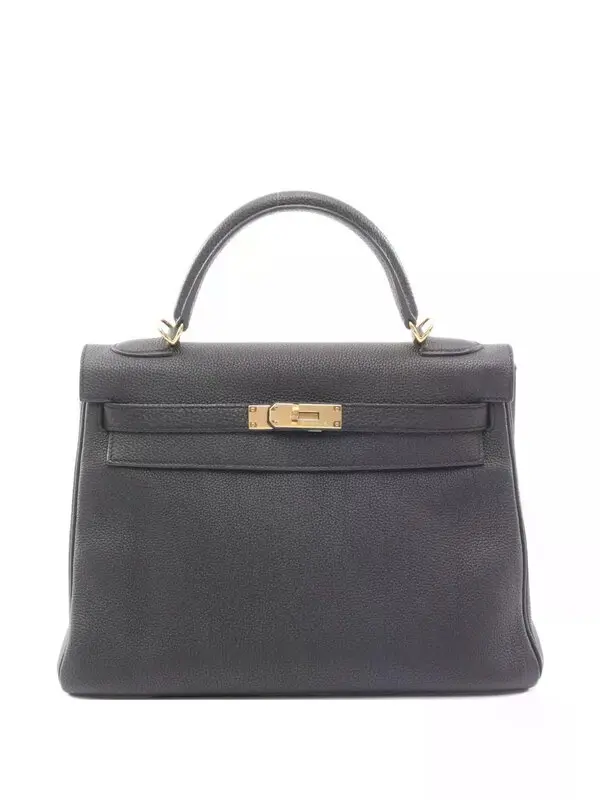 Hermès 2017 32 Kelly Leather Handbag - Black