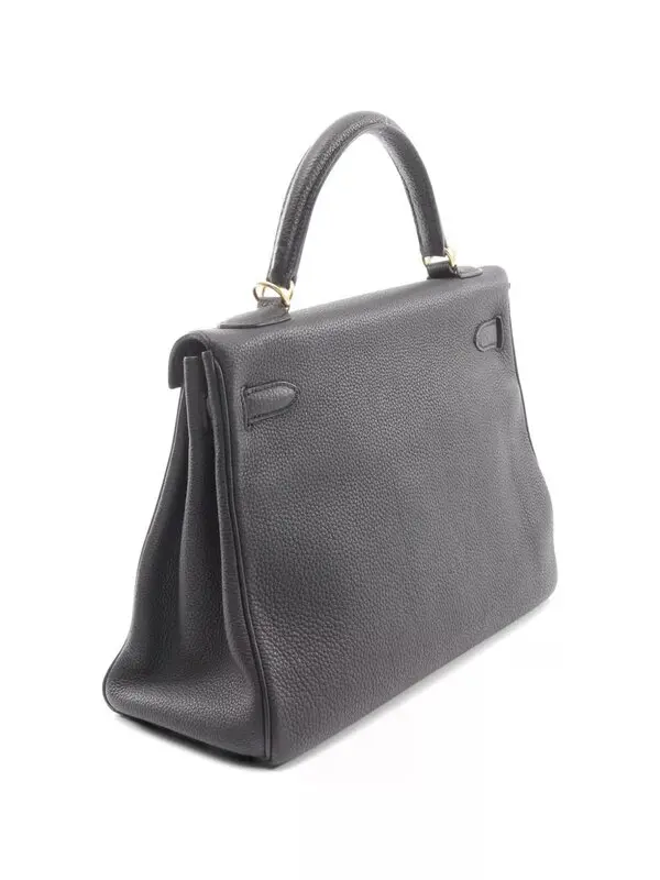 Hermès 2017 32 Kelly Leather Handbag - Black