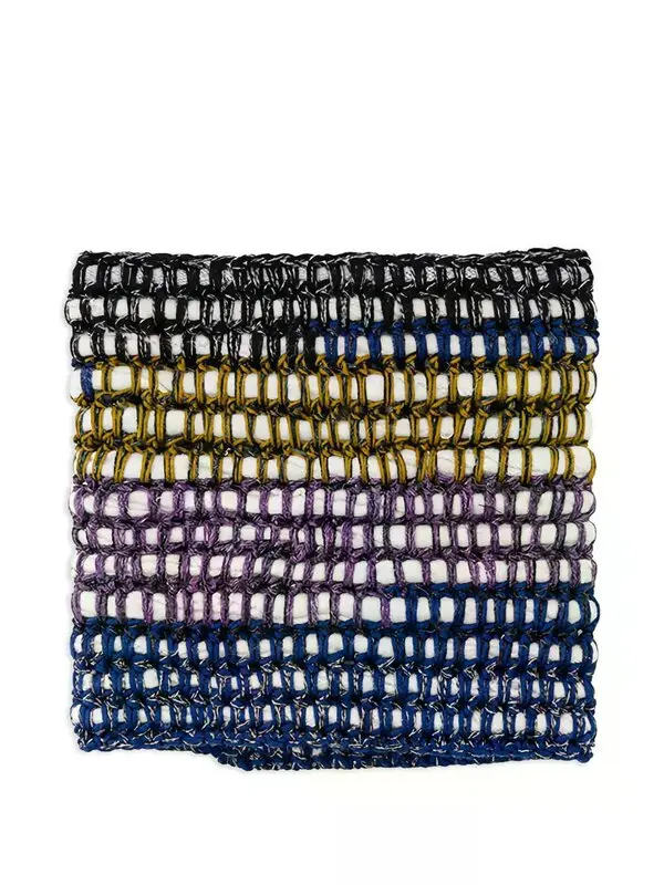 HOUSE OF THE VERY ISLANDS Drew Abstract-design Knitted Scarf - Blue