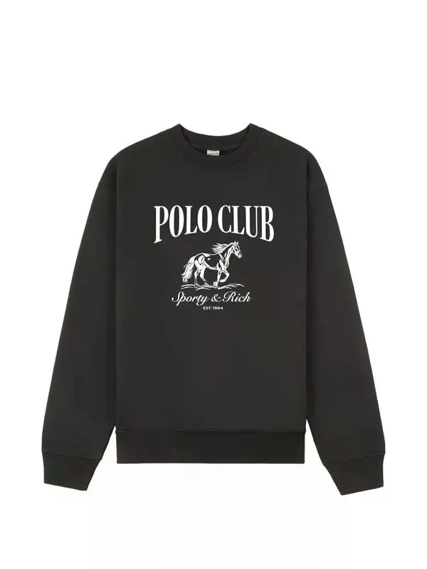 SPORTY & RICH Graphic Print Crew Neck Sweater