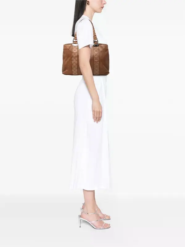 Gucci Leather Bamboo Tote Bag