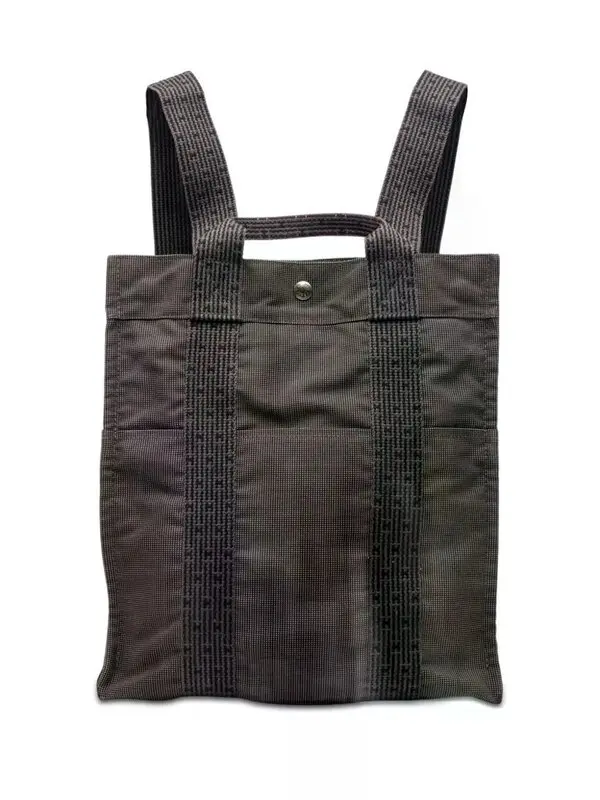 Hermès Herline Mm Canvas Backpack - Grey