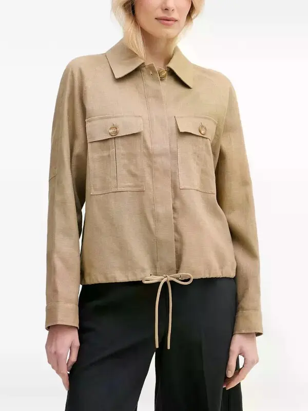 MOS MOSH Embroidered Drawstring Hem Shirt