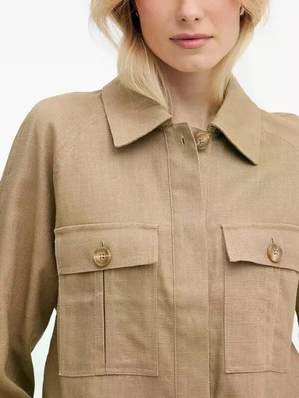 MOS MOSH Embroidered Drawstring Hem Shirt