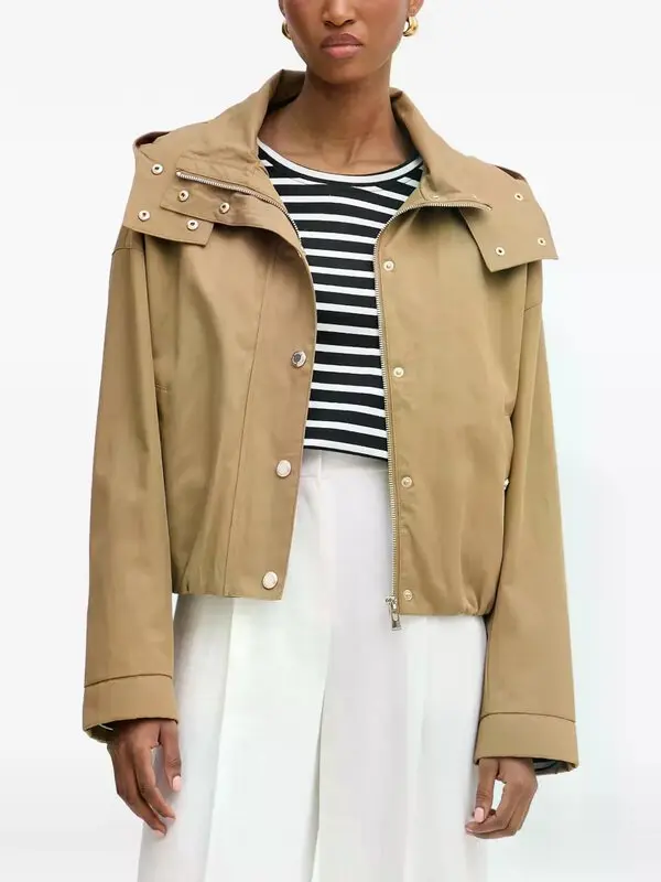 MORGAN Hooded Press-stud Jacket