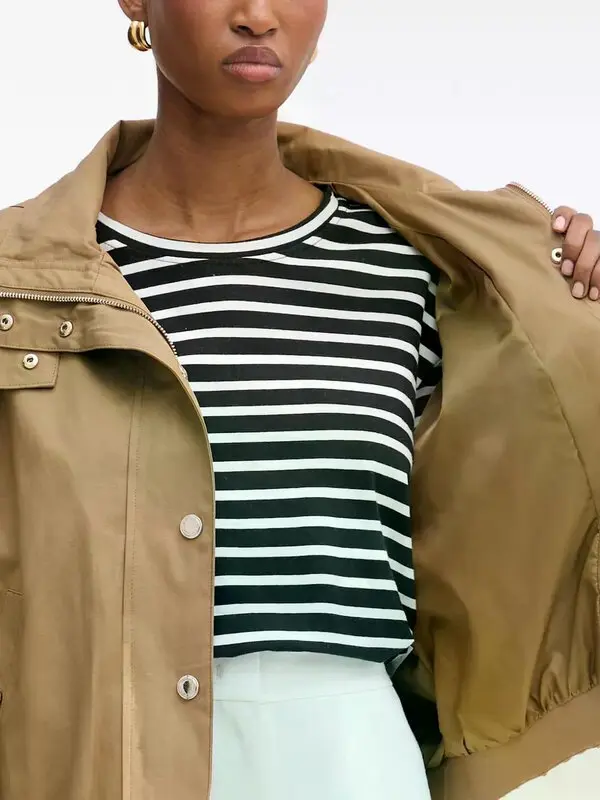MORGAN Hooded Press-stud Jacket