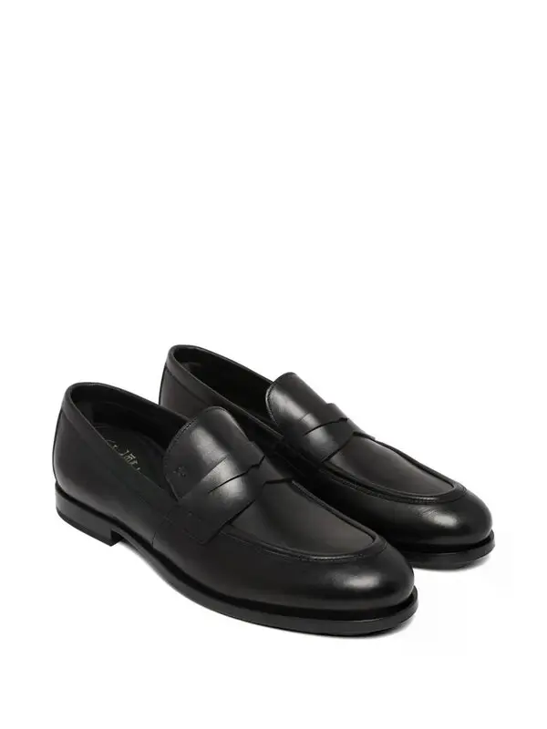 FABI British Penny-slot Almond-toe Loafers
