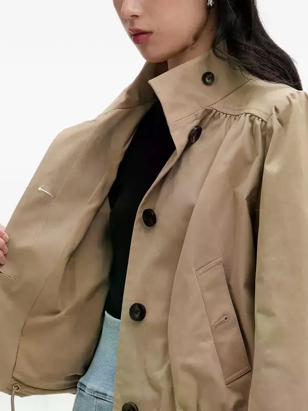 Miss Sixty Gathered Button-up Trench Jacket