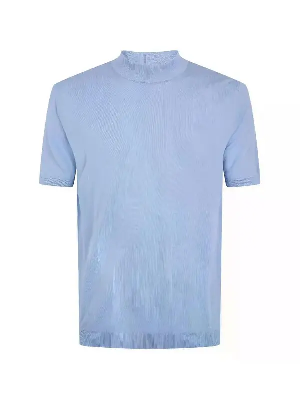 ROBERTO COLLINA Fine-knit Mock Neck T-shirt