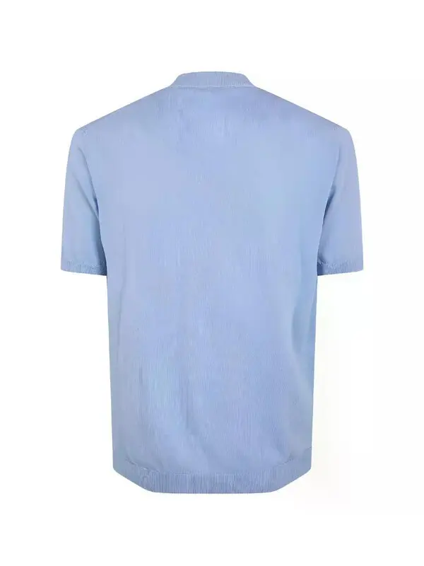 ROBERTO COLLINA Fine-knit Mock Neck T-shirt