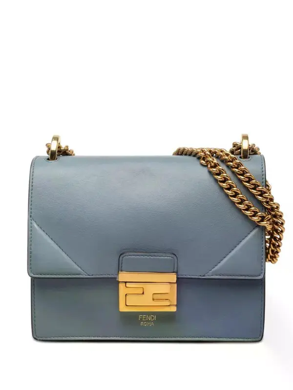 Fendi Kan U Small Leather Chain Shoulder Bag