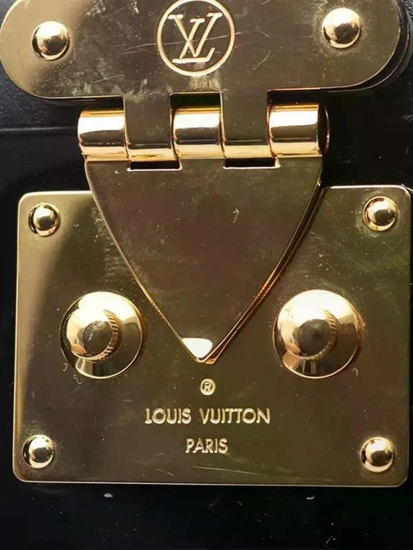 LOUIS VUITTON Monogram Vernis Petite Malle Crossbody Bag - Black