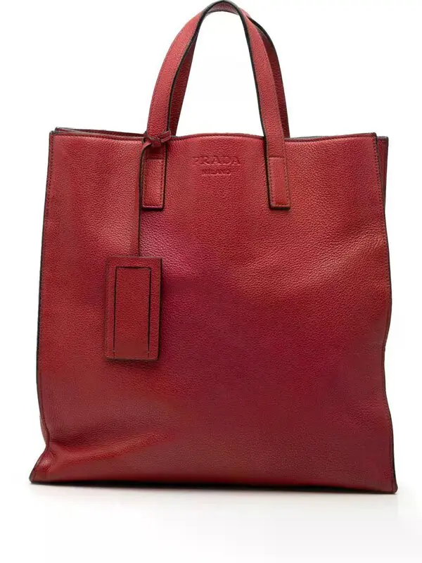 Prada Vitello Daino Convertible Shopper Tote Satchel