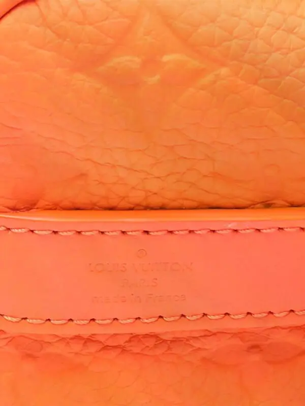 LOUIS VUITTON Monogram Empreinte Keepall Bandouliere 25 Boston Bag - Orange