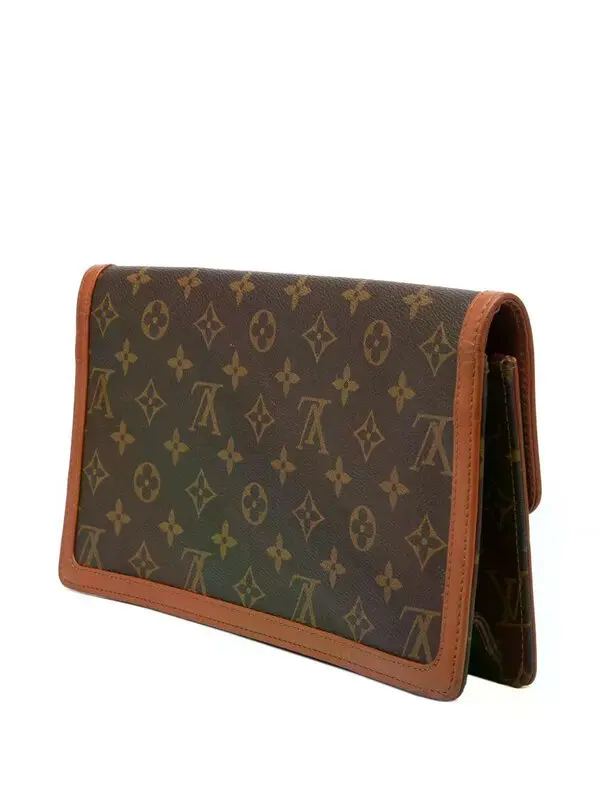 LOUIS VUITTON Monogram Pochette Dame Gm Clutch Bag - Brown
