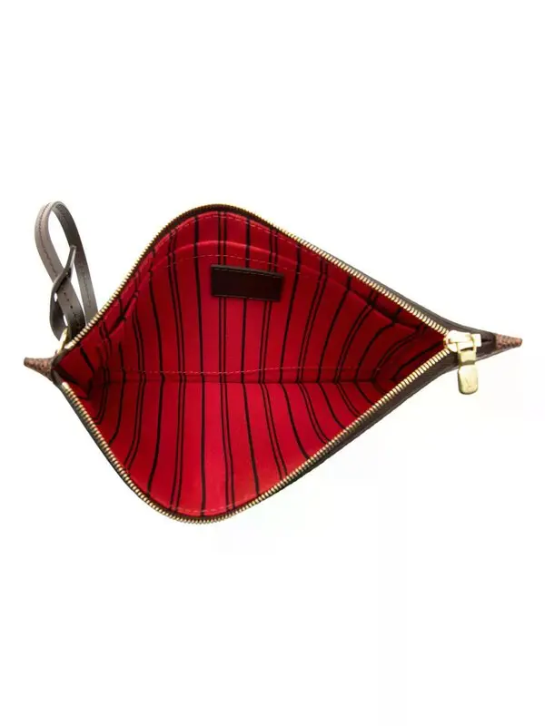 LOUIS VUITTON Damier Ebene Neverfull Mm Pouch - Brown