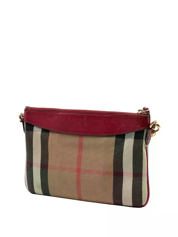 Burberry House Check Canvas Peyton Crossbody Bag - Brown