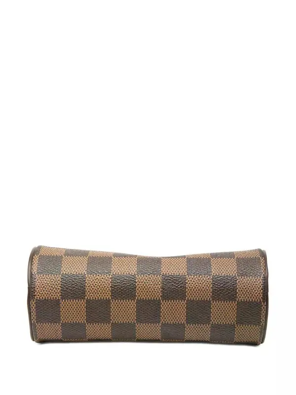 LOUIS VUITTON Damier Ebene Papillon Pochette Handbag - Brown