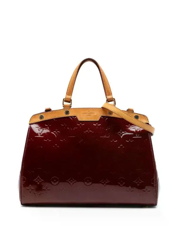 LOUIS VUITTON Monogram Vernis Brea Mm Satchel - Red