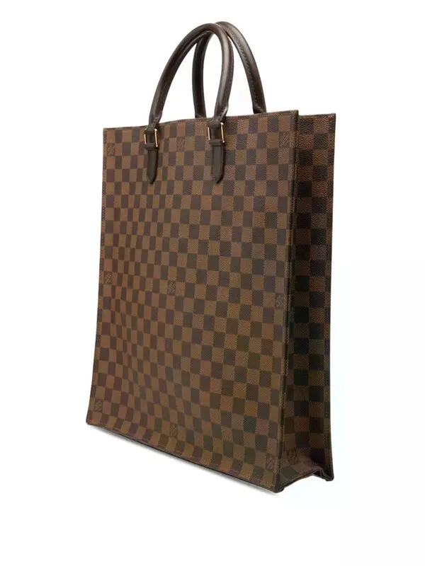 LOUIS VUITTON Damier Ebene Sac Plat Tote Bag