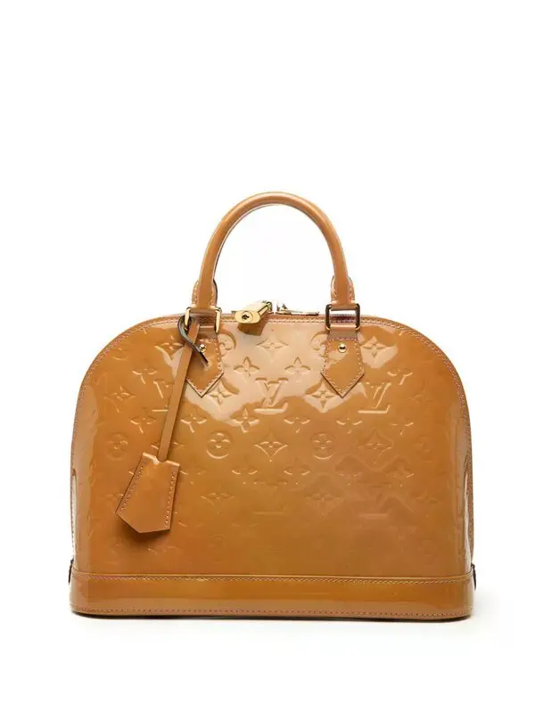 LOUIS VUITTON Monogram Vernis Alma Pm Handbag - Brown