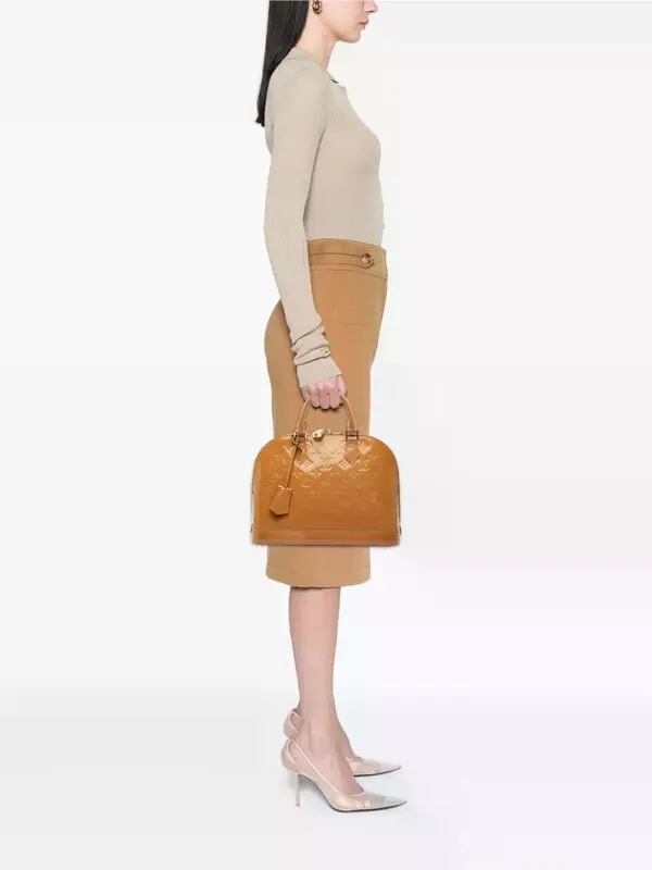 LOUIS VUITTON Monogram Vernis Alma Pm Handbag - Brown