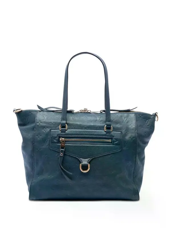 LOUIS VUITTON Monogram Empreinte Lumineuse Pm Satchel - Blue