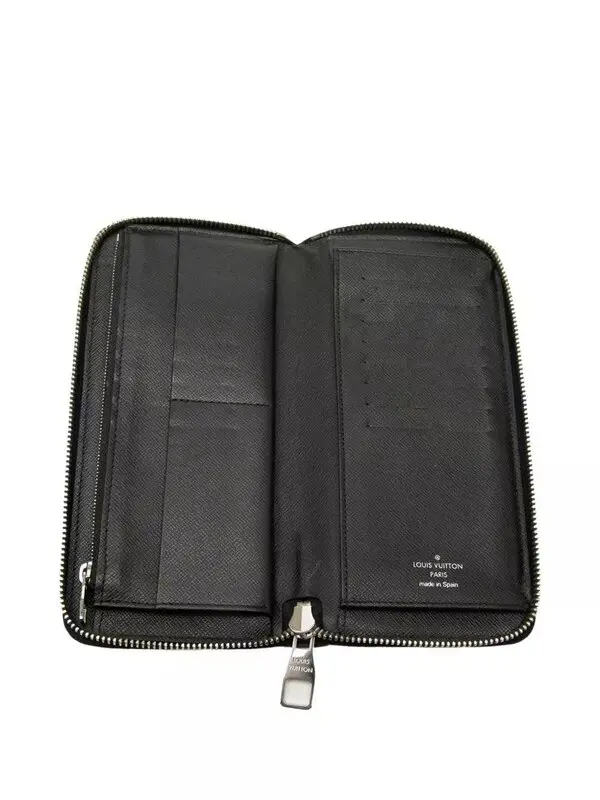 LOUIS VUITTON 2014 Damier Graphite Vertical Zippy Wallet Long Wallets