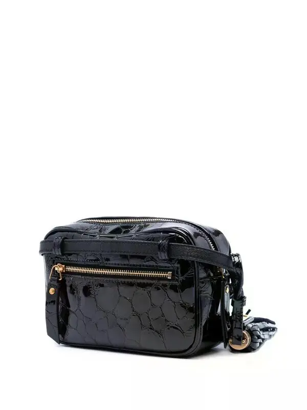 Saint Laurent 2018 Croc Embossed Patent Lou Belt Bag
