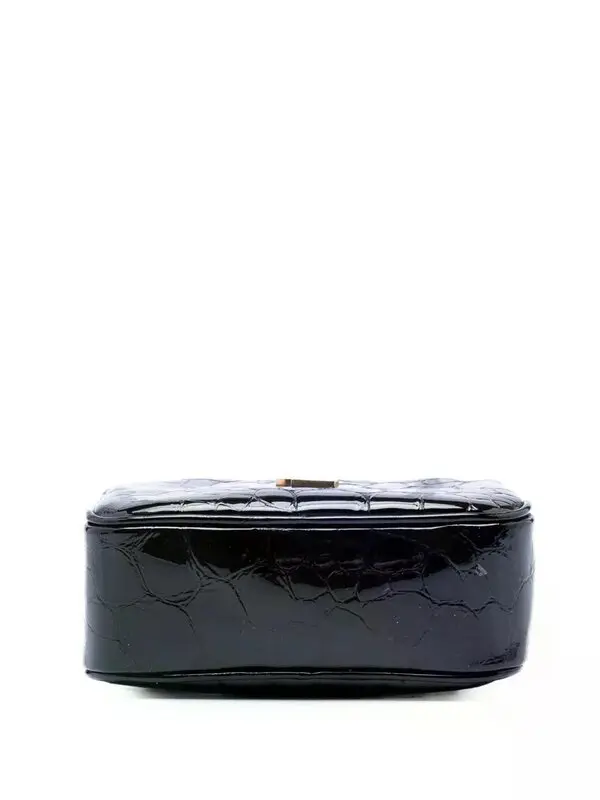 Saint Laurent 2018 Croc Embossed Patent Lou Belt Bag