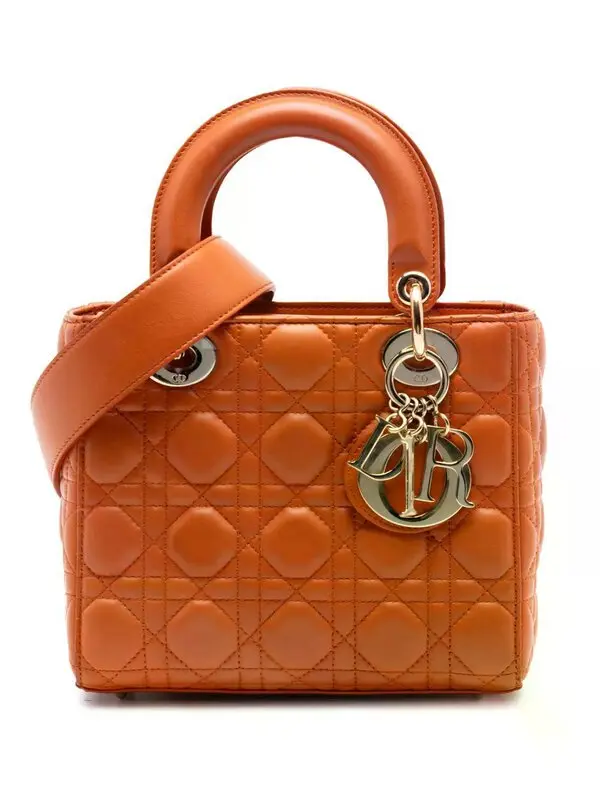 Dior Lambskin Lady Satchel - Orange