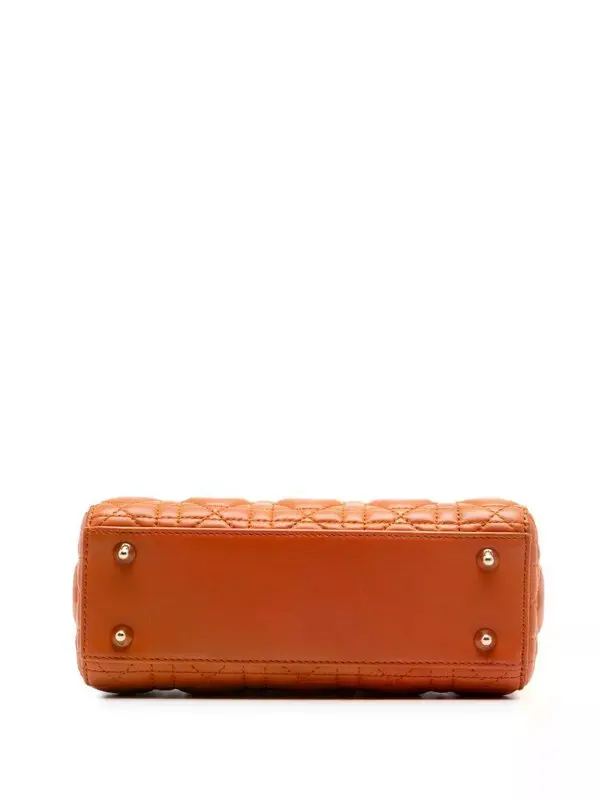 Dior Lambskin Lady Satchel - Orange