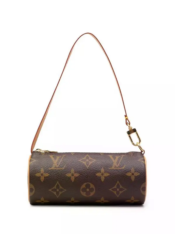LOUIS VUITTON Monogram Papillon Pochette Handbag - Brown