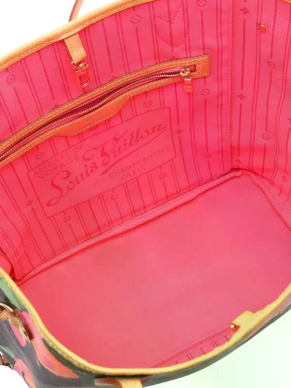 LOUIS VUITTON 2008 Monogram Roses Neverfull Mm Tote Bag - Brown