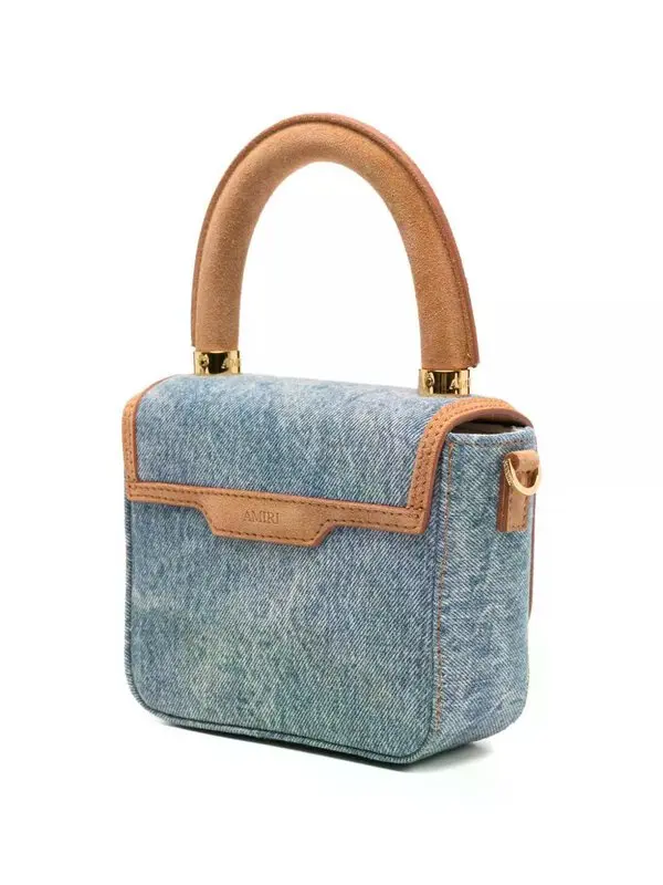 Amiri Ma Logo Denim Tote Bag