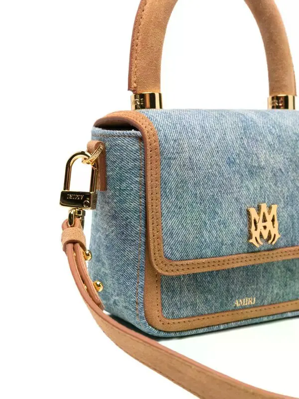 Amiri Ma Logo Denim Tote Bag