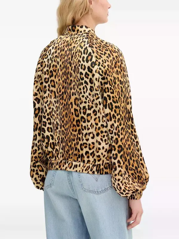 LOLA CASADEMUNT Leopard Print Bomber Jacket