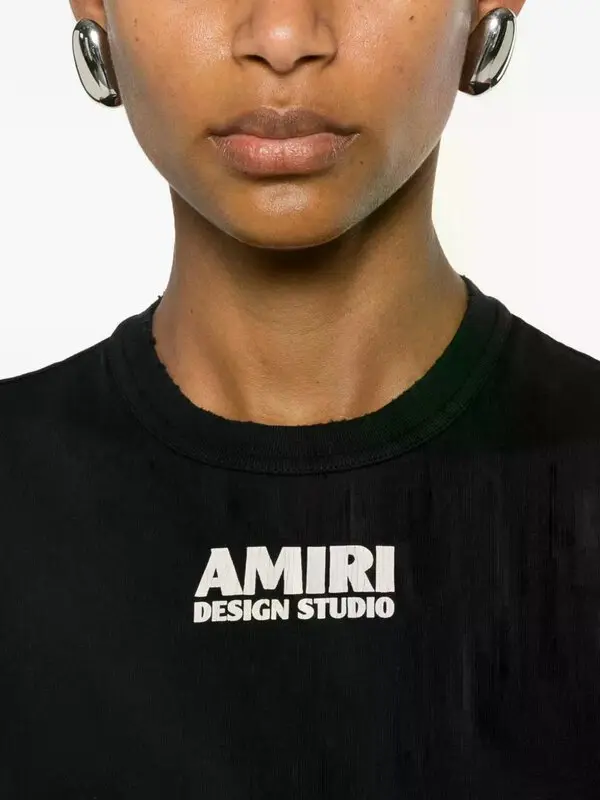 Amiri Logo Print Sleeveless Crewneck Tank Top