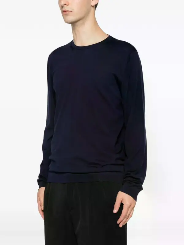 ROBERTO COLLINA Fine-knit Crew-neck Sweater